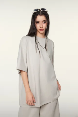 230GSM Unisex Classic Long Crew Neck T Shirt